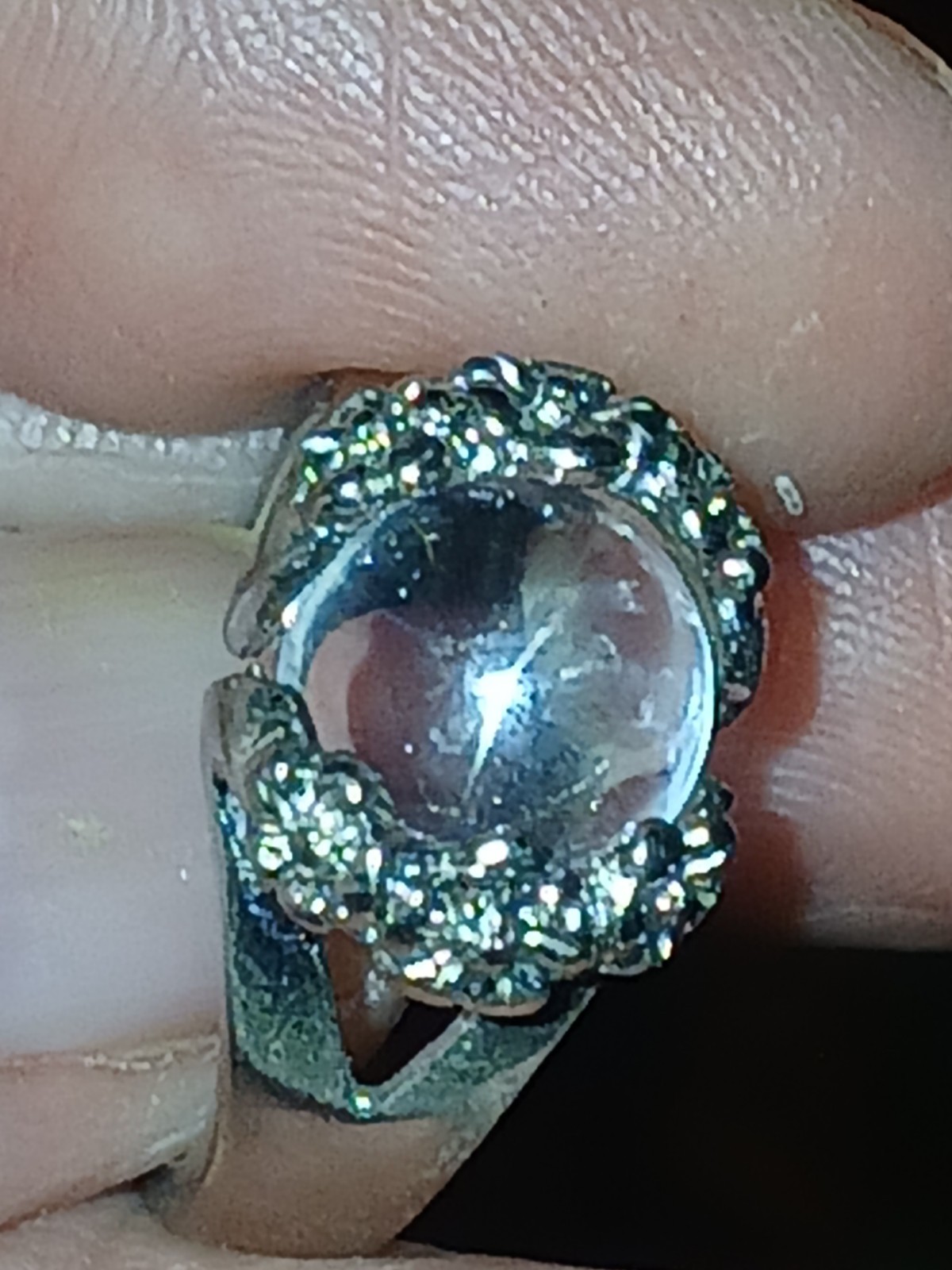 Vintage Pools Of Light Crystal Ball Ring - Gem