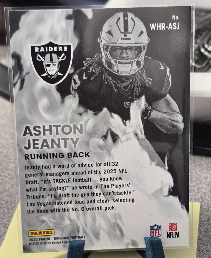 2025 Panini Donruss Ashton Jentry White Hot Rookie RC RAIDERS | eBay