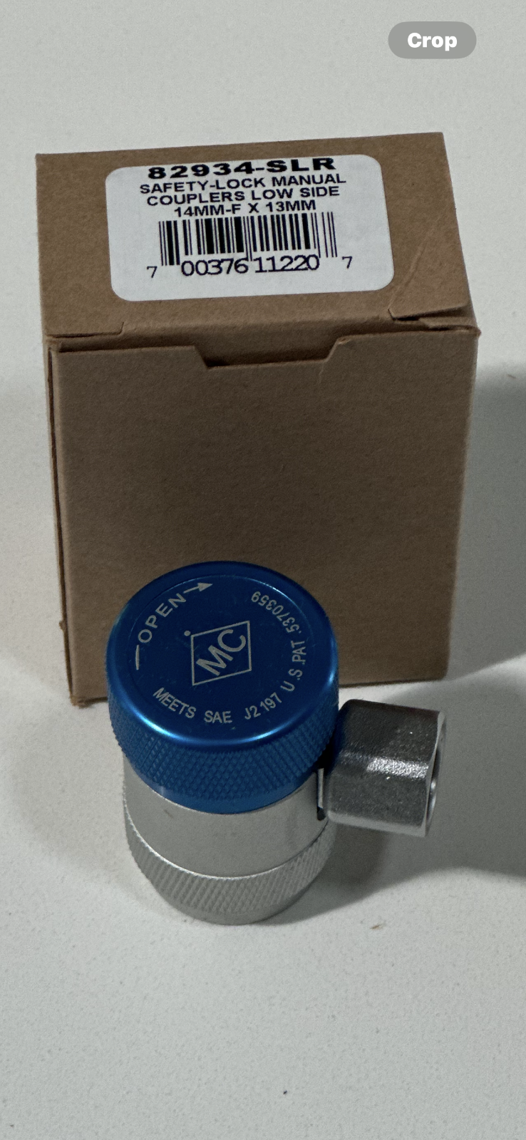 Mastercool 82934-SLR Low-Side Manual Safety Lock Coupler, Blue 14MM-F x ...