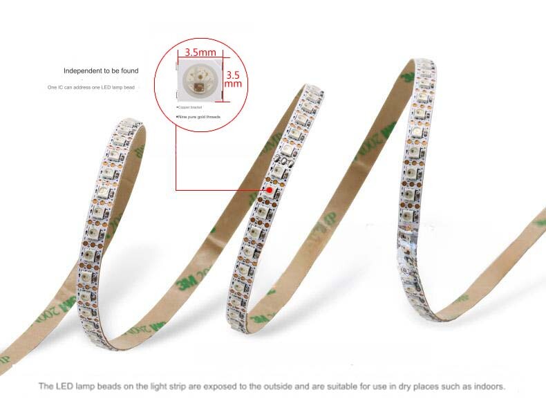 L:1M W:7.5mm Multicolor LED Strip Light 5V 144LEDs Party Lighting | eBay