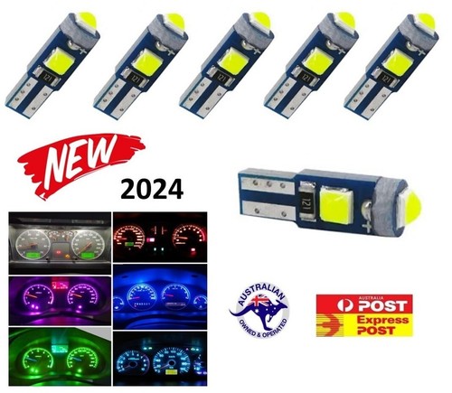 T5 White 3030 Convex LED Dashboard Gauge Wedge Dash Bulb Light Bright ...