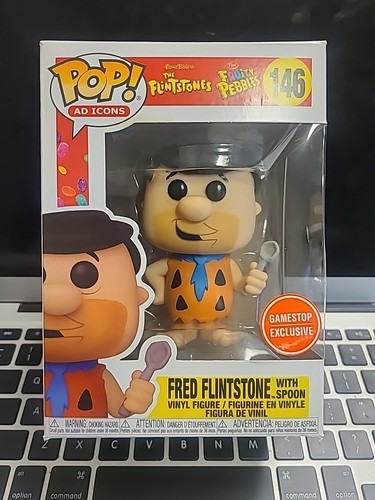 FRED FLINTSTONE SPOON FRUITY PEBBLES FUNKO POP GAMESTOP EXCLUSIVE 146 ...