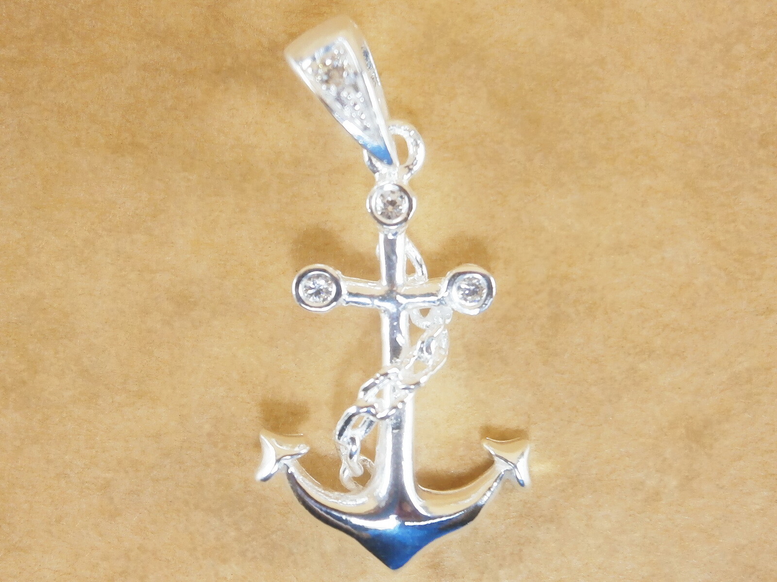 New Genuine 925 Sterling Silver Miniature Anchor Pendant 20.6 mm x 12.5 ...