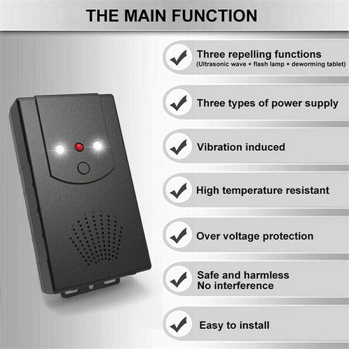 12V Car Ultrasonic Mouse Repellers Rat Rodent Electronic Repeller Pest ...