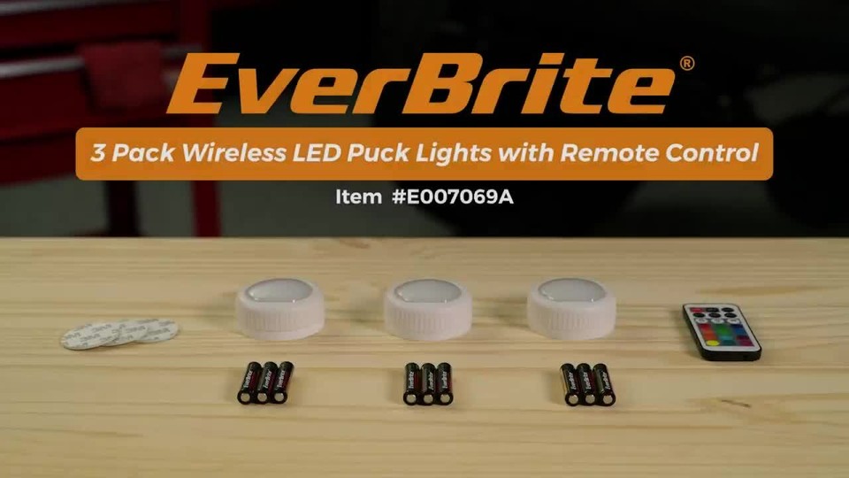 EverBrite Tap Light Push Light LED Puck Light Wireless Touch Light Under Cabinet | eBay