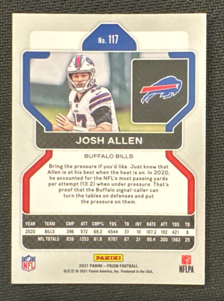 2021 Panini Prizm Football Josh Allen Buffalo Bills Card #117 | eBay