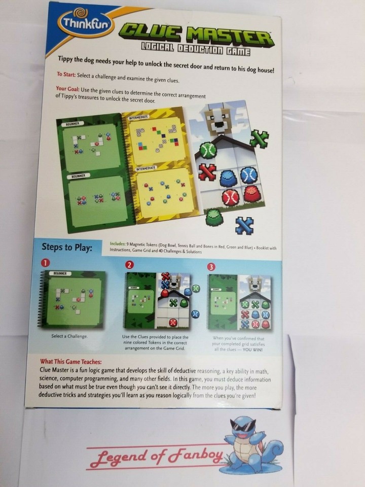 * New * Clue Master - Logical Deduction Board Game by Think Fun * Ages ...