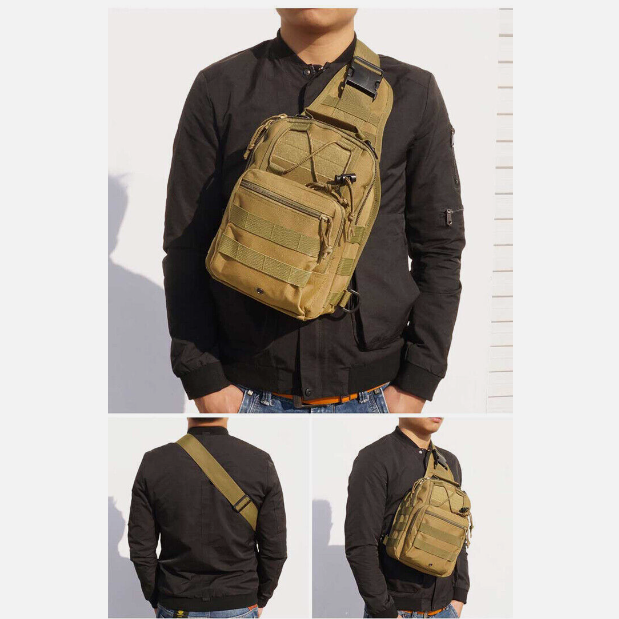Mens Backpack Tactical Sling Shoulder Bag Molle Travel Chest Pack ...