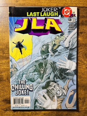 JLA 59 LAST LAUGH BILL SIENKIEWICZ COVER SCOTT BEATTY STORY DC COMICS ...