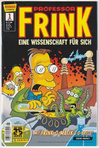 PROFESSOR FRINK #1 + Beilage, Panini Comics/Bongo Comics 2014 COMICHEFT ...