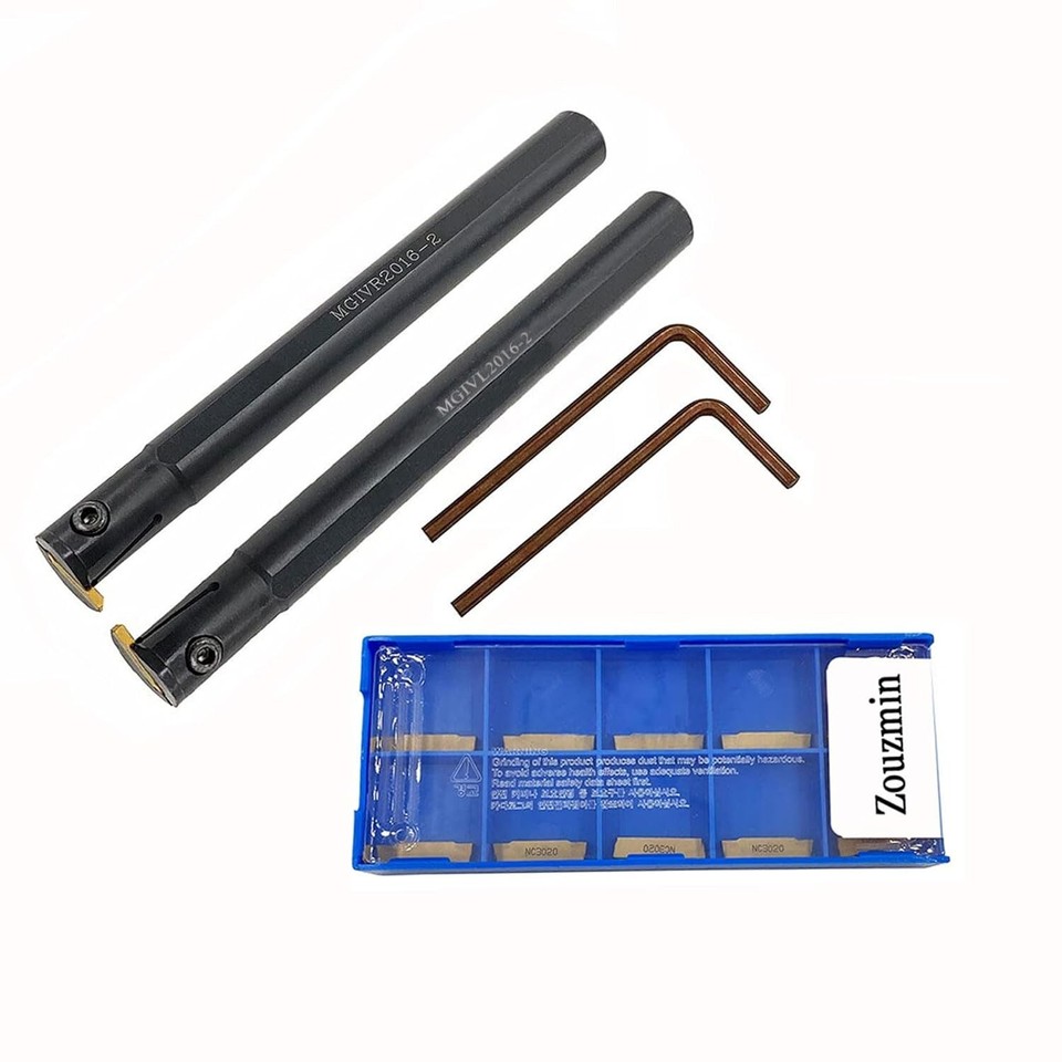 16mm CNC Lathe Internal grooving tool handle +10pcs MGMN200-G Steel ...