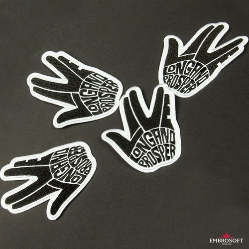 Spock Ok Patch, Embroidered Live long and prosper Emblem, Star Trek ...