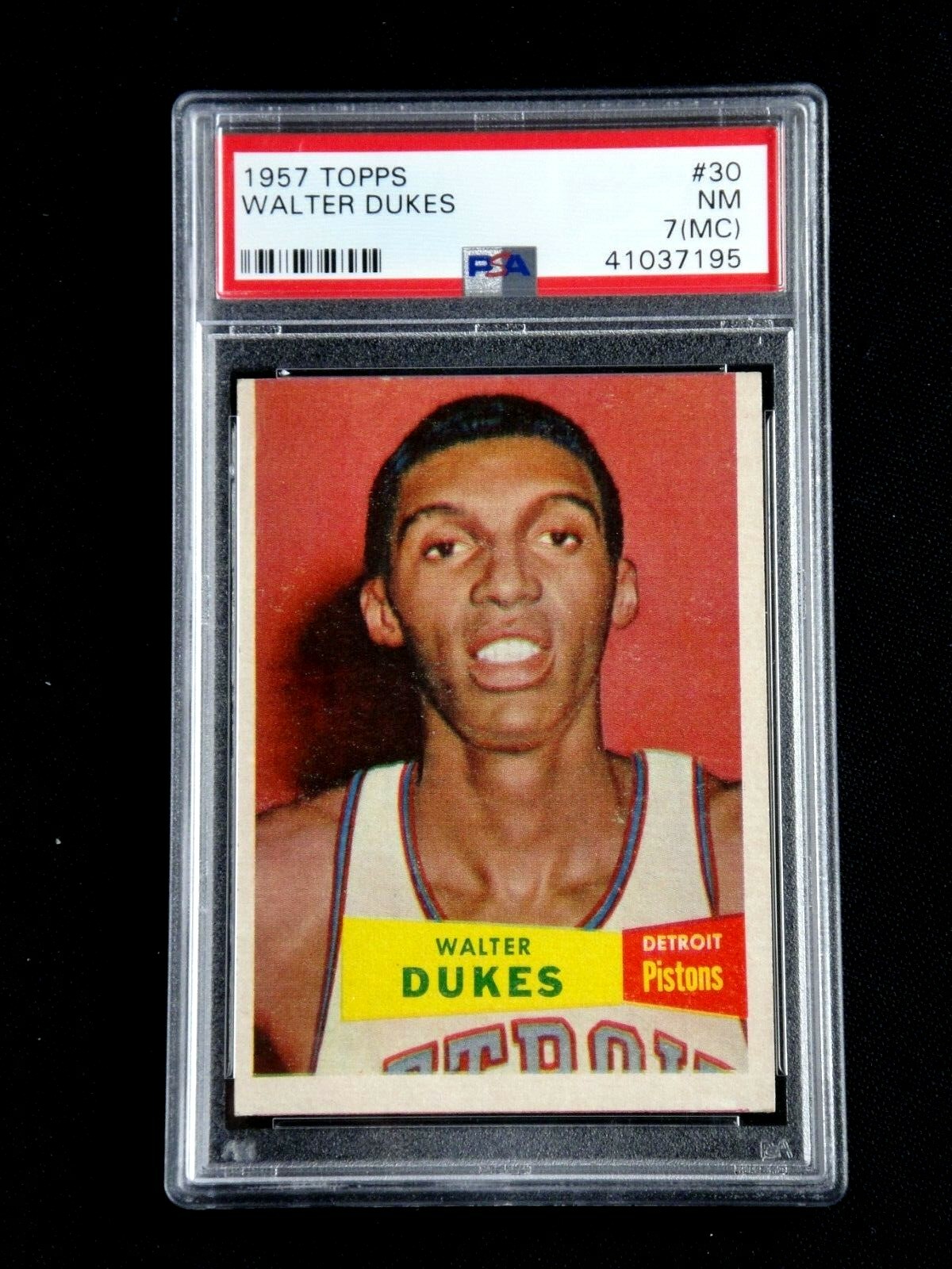 WALTER DUKES 1957 TOPPS BASKETBALL CARD #30 PSA 7 (MC) GRADED ICONIC ...