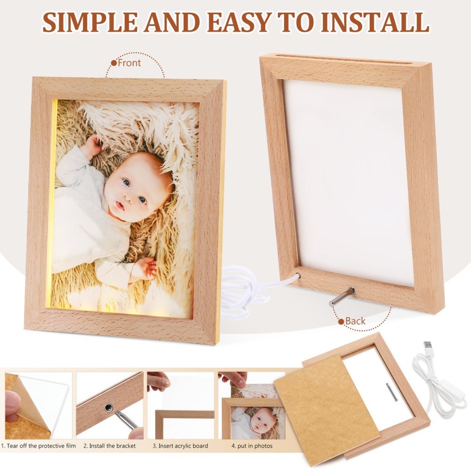 3pcs Light Up Picture Frame LED Light Photo Frame light up picture ...