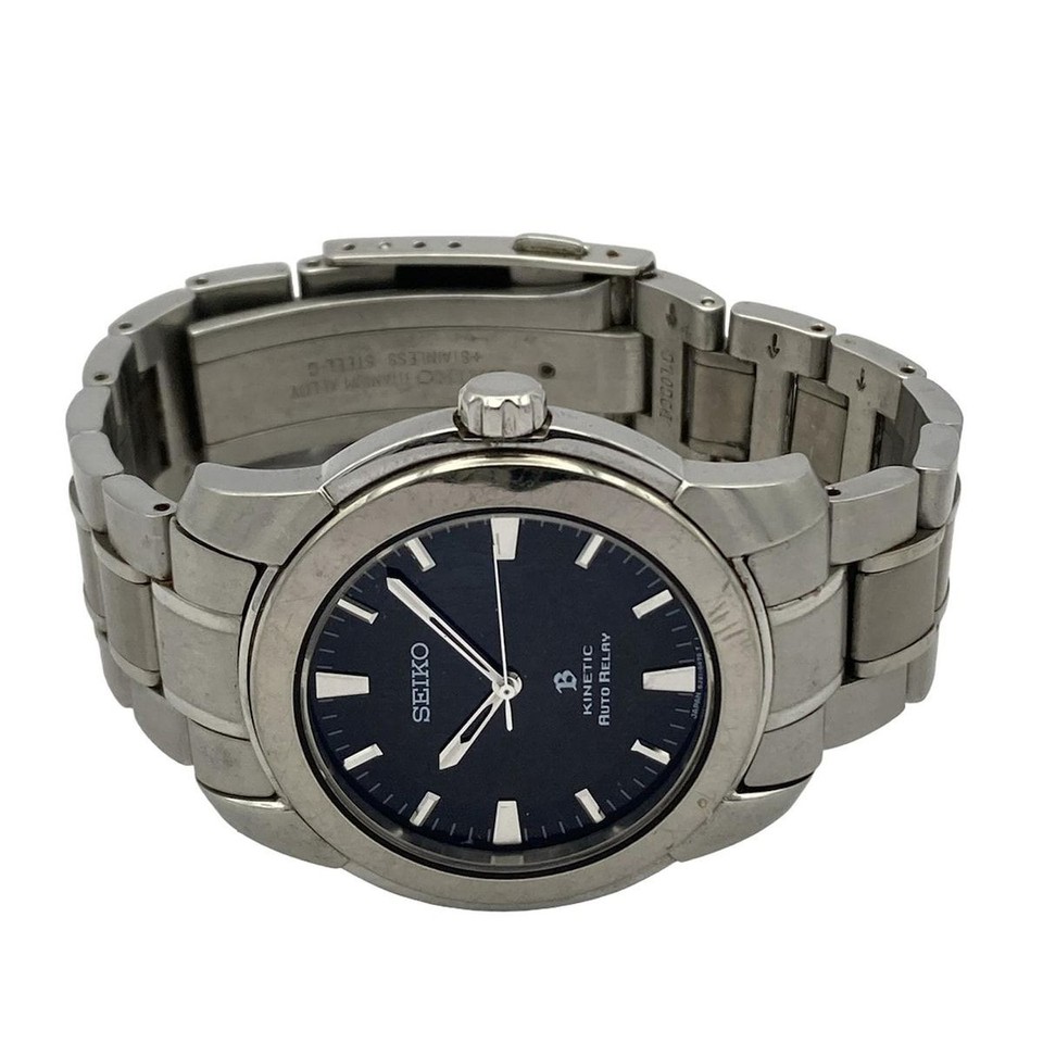 SEIKO Brightz Kinetic Auto Relay 5J21 0A80 Men s SS Titanium Kinetic ...