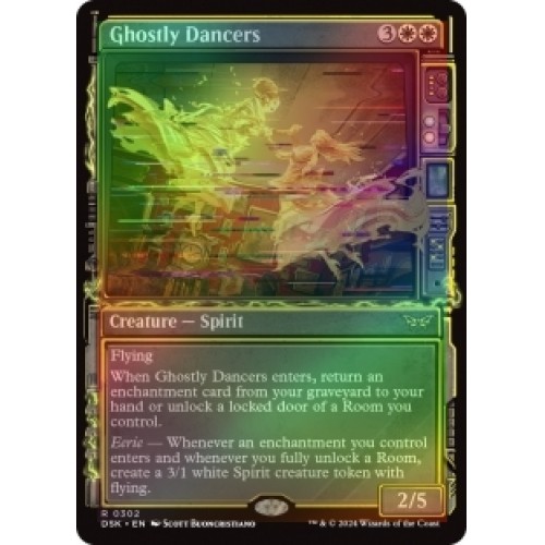 FOIL GHOSTLY DANCERS (SHOWCASE) X4 Duskmourn: House Of Horror DSK Magic ...