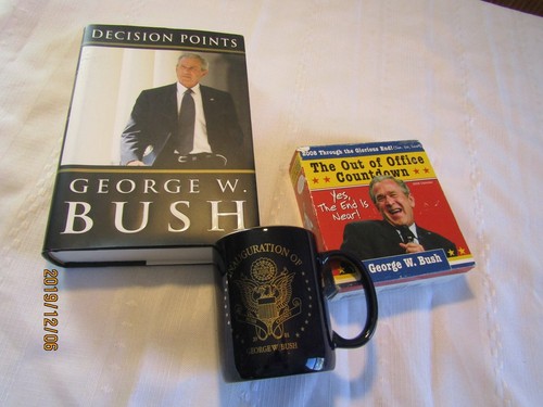 Lot 3 George W Bush /Cheyney inaugeral cup /out of office countdown ...