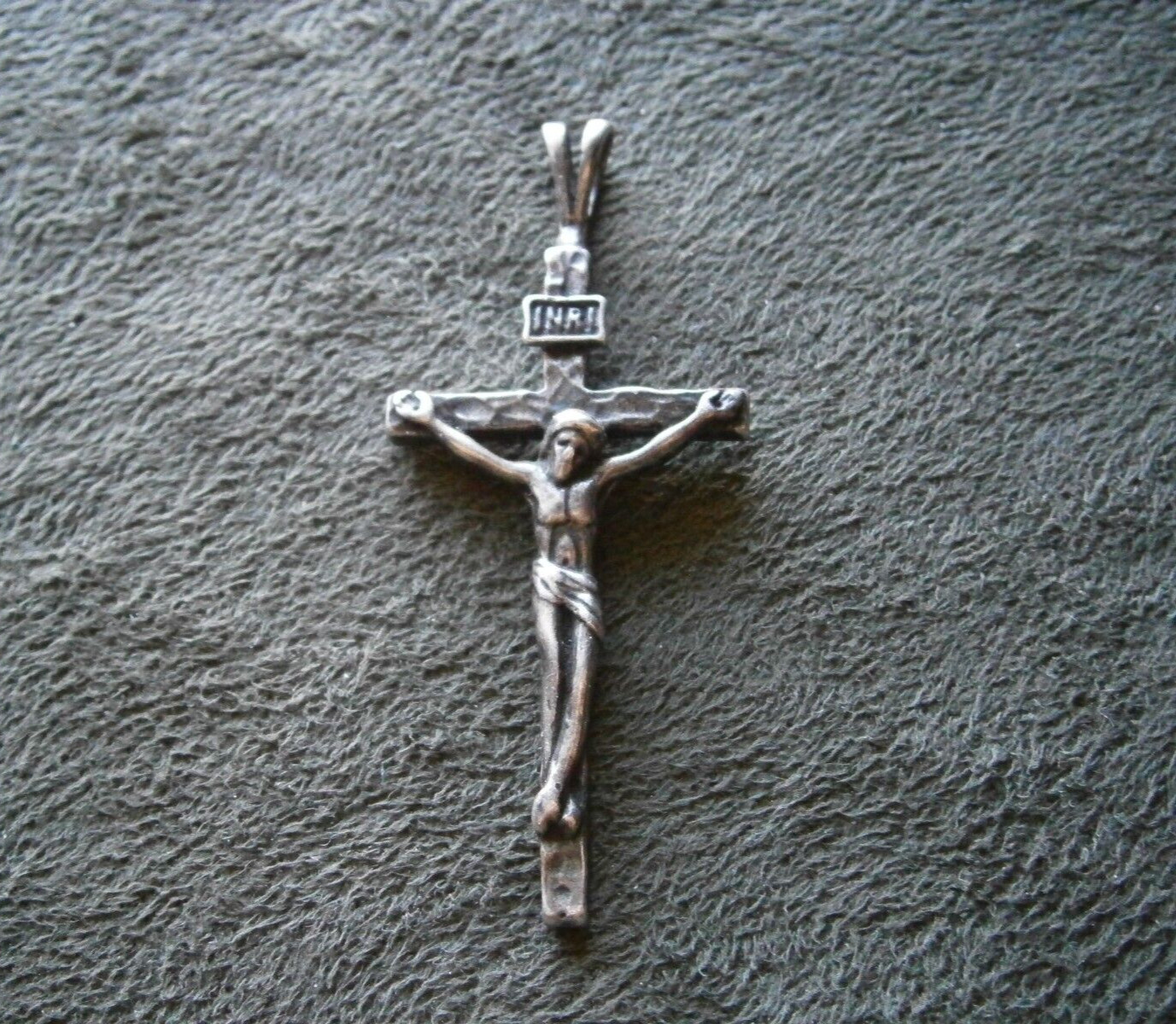 INRI Crucifix Cross Vintage Sterling Silver Pendant ~… - Gem