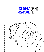 Genuine Toyota Aygo 2014 - 2018 Rear Hub and Bearing 42450-0H010 | eBay
