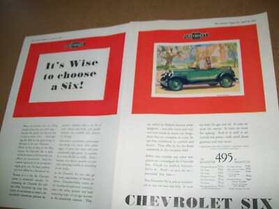1930 Chevy Sport Roadster-rumble seat-mid-size-mag 2p car ad-"Wise to ...