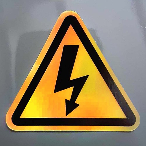 Danger High Voltage Sticker Electric Warning Safety Label Holographic ...