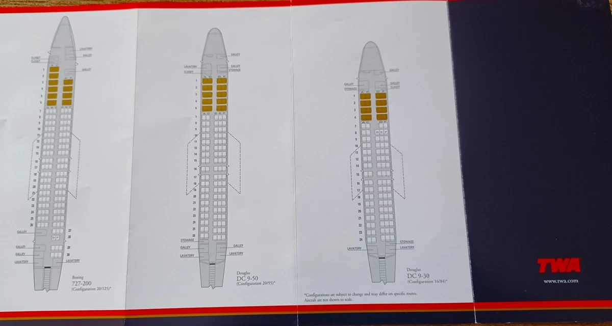 727 Airplane Seating Charts