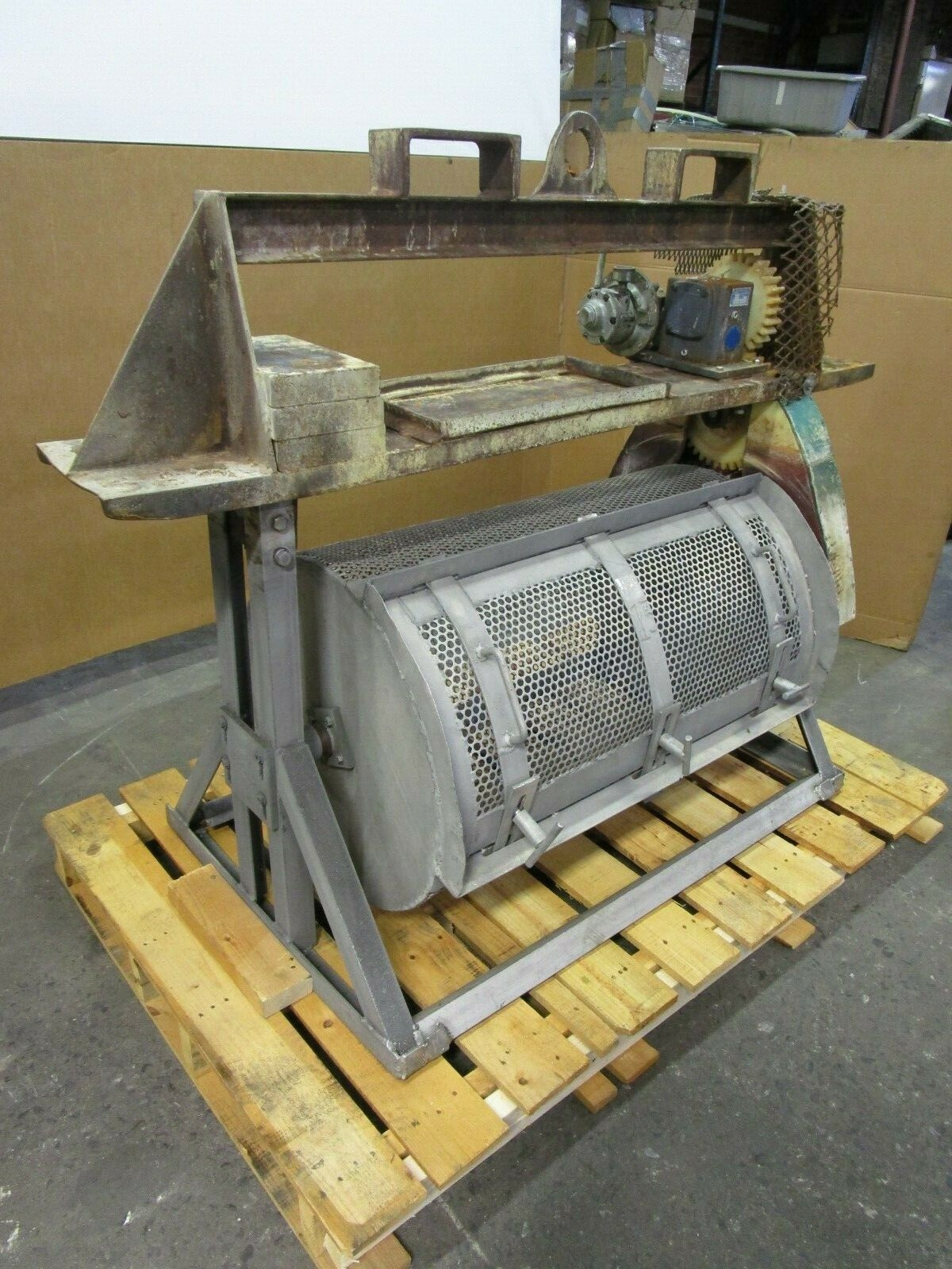 PNEUMATIC AIR 24"X36" X24" ROTARY ROCK PARTS TUMBLER WASHER STAINLESS ...