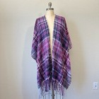 WOOLRICH Blanket Wrap Shawl Poncho Womens Sz OS Becca Plaid Ultra Soft ...