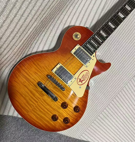 Electric Guitar Cherry Sunburst Color Flame Maple Top Mahogany | eBay