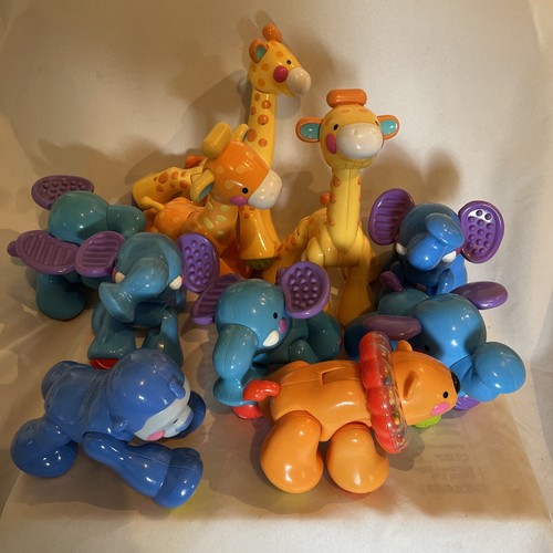 Fisher Price Click Clack Amazing Animals 5 Elephants 3 Giraffes 1 ...