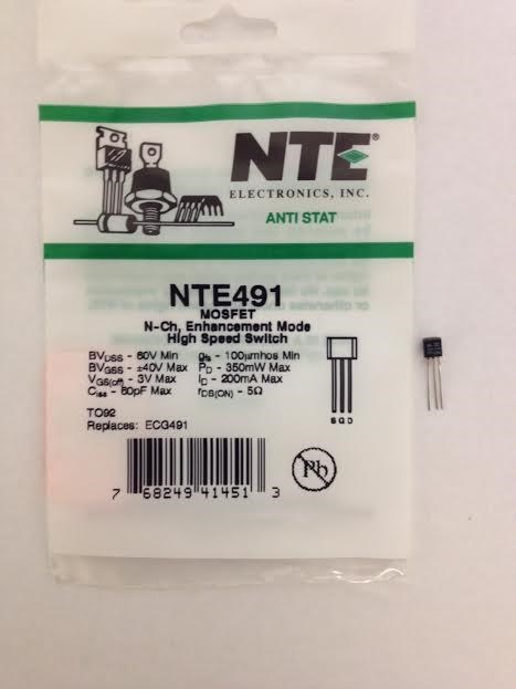 NTE NTE491 MOSFET N-Ch, Enhancement Mode High Speed Switch | eBay