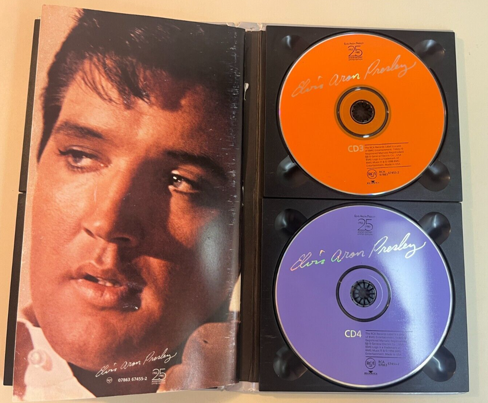 Elvis Aron Presley, Silver 25th Anniversary 4-CD Box Set, 36-Page ...