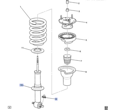 GM OEM -Front Shock Absorber Passenger Right #19420489 | eBay