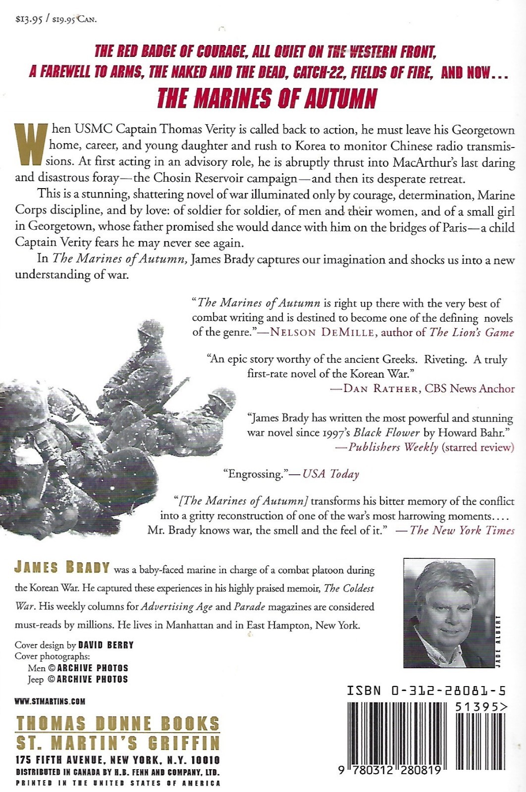 Marines of Autumn : A Novel of the Korean War by James Brady (2001 ...