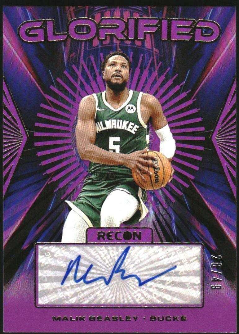 2023-24 Panini Recon - Glorified Signatures Malik Beasley #GS-BEA ...