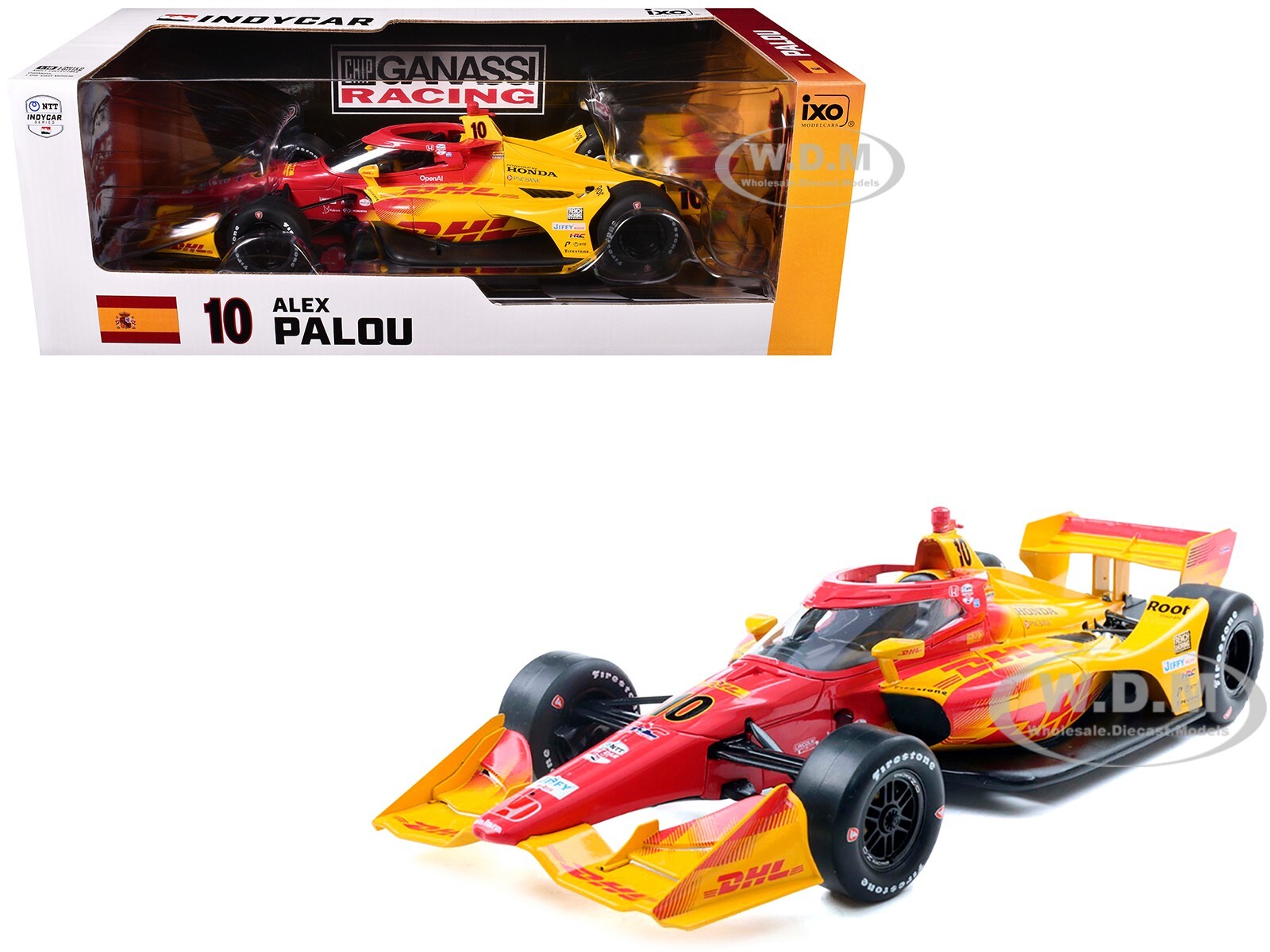 DALLARA INDYCAR #10 PALOU "DHL" NTT SERIES 2025 1/18 DIECAST BY IXO ...