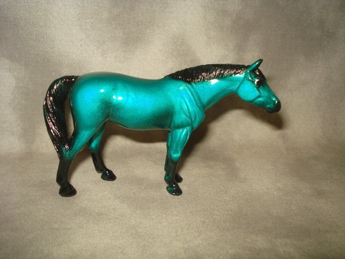Breyer CM Glossy Decorator Green/Black Roan American Quarter Horse ...