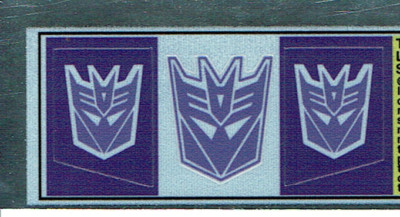 TRANSFORMERS GENERATION 1, G1 DECEPTICON SHOCKWAVE REPRO LABELS ...