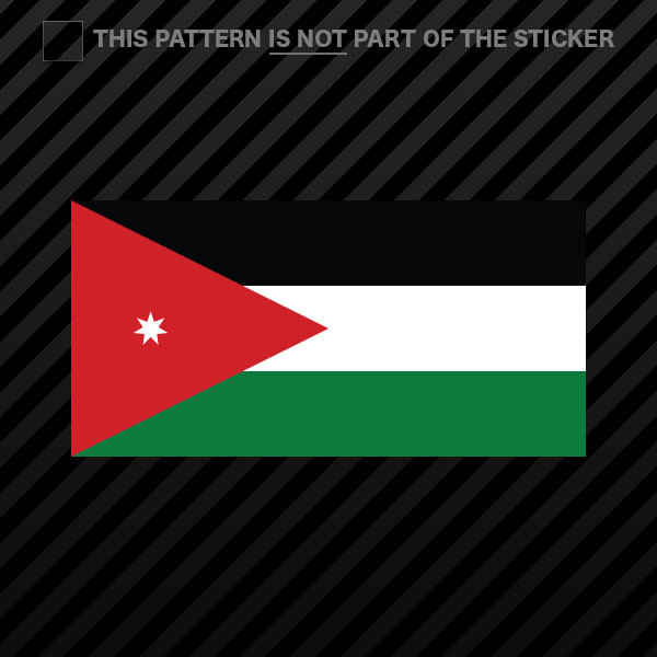 Jordanian Flag Sticker Self Adhesive Vinyl Jordan JOR JO | eBay