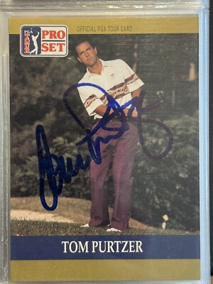 Tom Purtzer PGA Golf Pro 1990 Pro Set Golf #5 Autographed / Signed Card ...