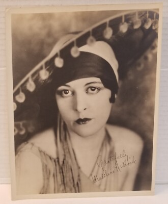 73: Stunning SIGNED 1927 Photo of Silent Film Actress Madeline Hurlock ...