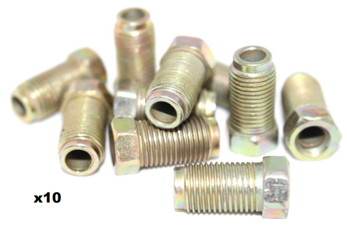 10 x Brake Pipe Nut Nuts 10mm x 1mm Long Male M10 Fitting 3/16 Brake ...