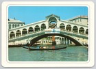 Ponte di Rialto Bridge Venice Italy Canal Gondola Boat Scene Postcard ...