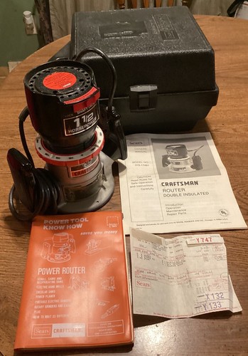 Craftsman 1 1/2 Horsepower Router Double Insulated Original Manual ...