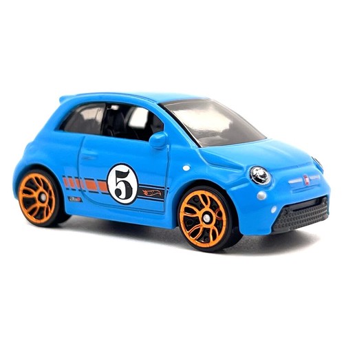 Hot Wheels Blue Fiat 500e Compact Kings Kids Diecast Model Toy Car ...