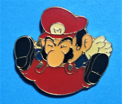 NINTENDO MARIO BROS - JUMPING - VINTAGE 1988 VIDEO GAME LAPEL PIN ...