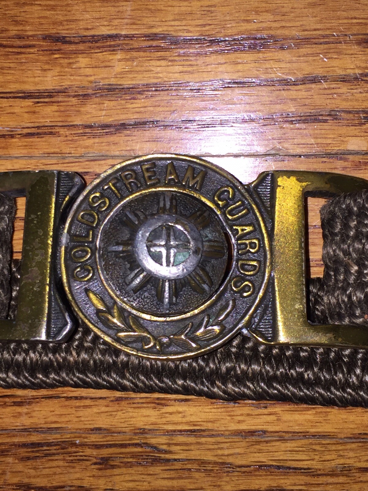 Old Coldstream Guards Interlocking Belt Buckle and Canterbury Stretch ...