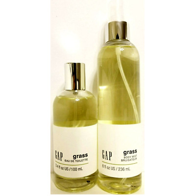 2 BOTTLES - Gap GRASS Body MIST 8 OZ + EDT 3.4 OZ SPRAY BRAND NEW | eBay