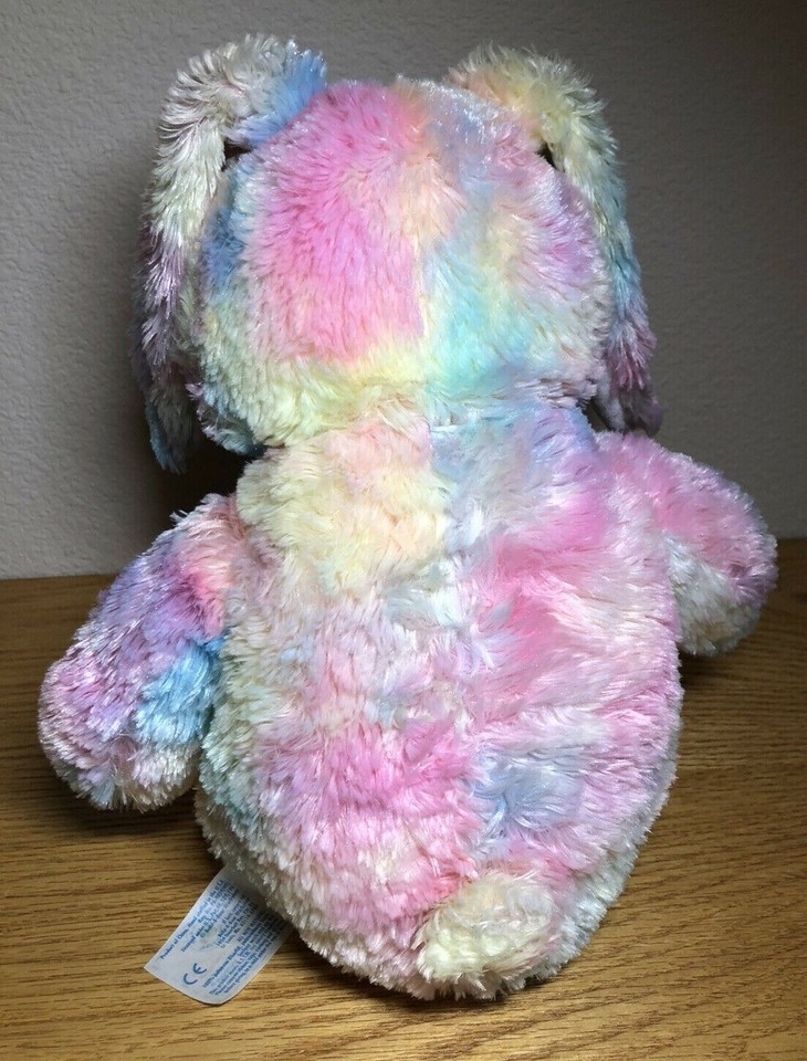 Build-A-Bear Plush Bunny - Rainbow Pastel Tie Dye - Rabbit 17" - Spring ...