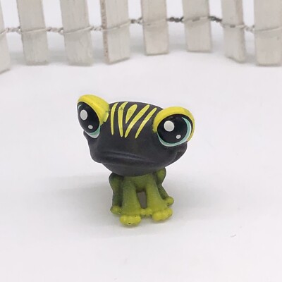 Littlest Pet Shop LPS MINI 1-12 frog Quimby Froglegs Black Yellow | eBay